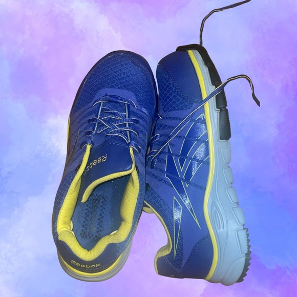 Reebok | Shoes | Reebok Vibrant Blue And Yellow Sneakers | Poshmark